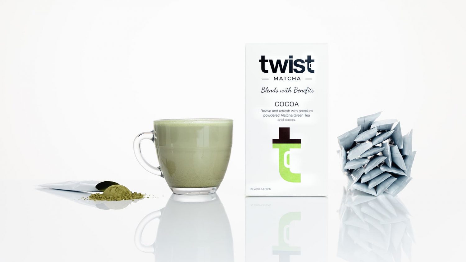 Cocoa Matcha Tea Sticks (20 Servings) – Twist Teas